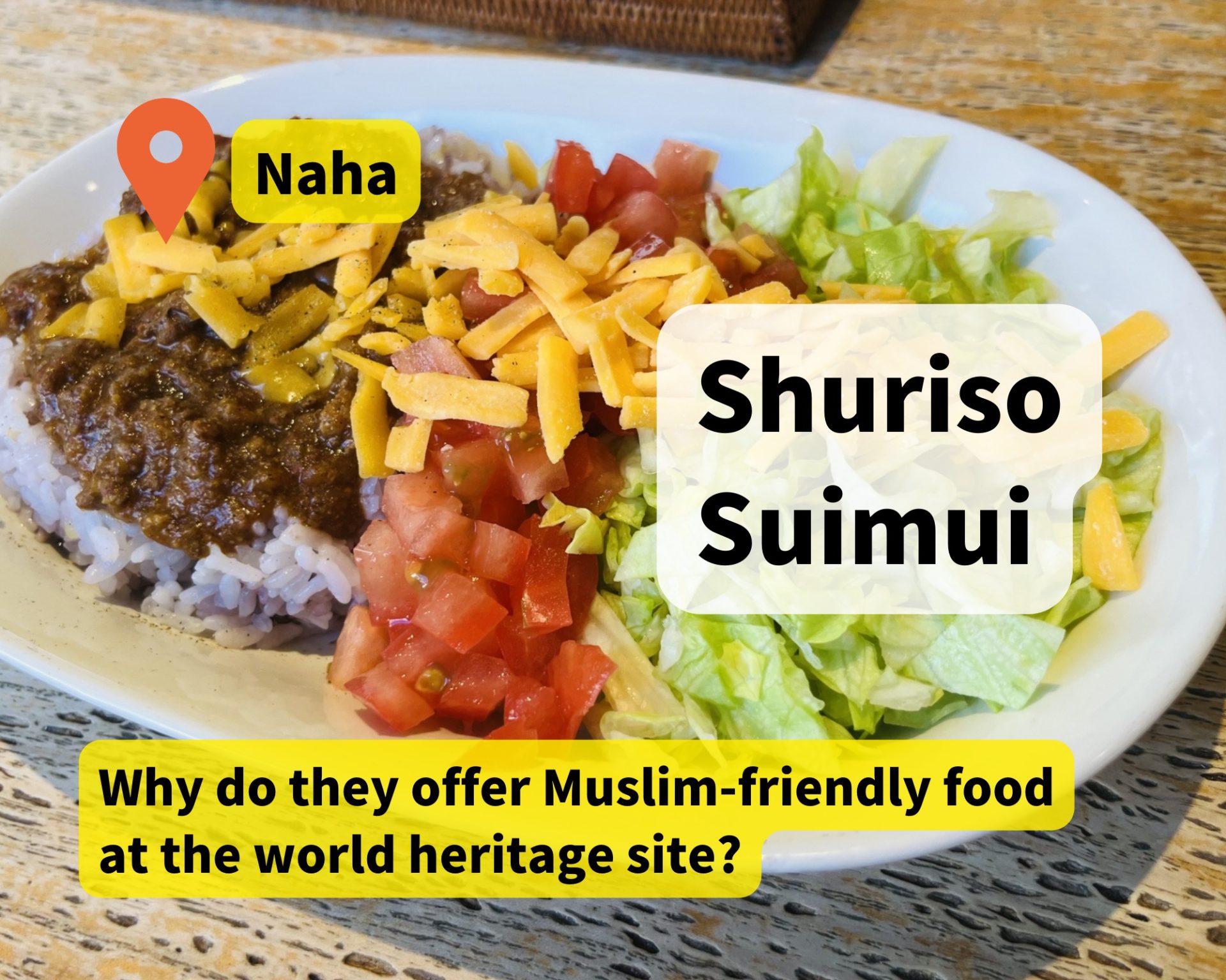 Okinawa local meal for Muslims in World Heritage Site, no reservation ...