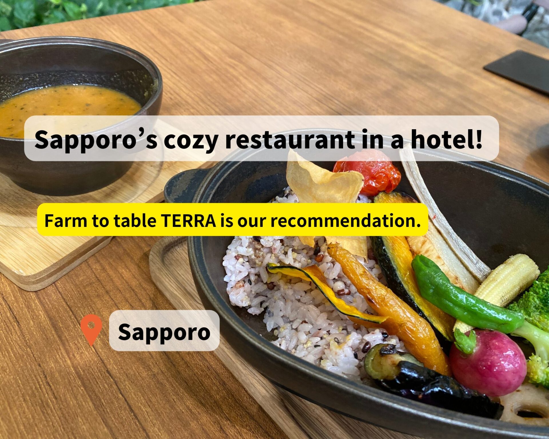 Sapporo’s cozy restaurant in a hotel! Farm to table TERRA is our ...