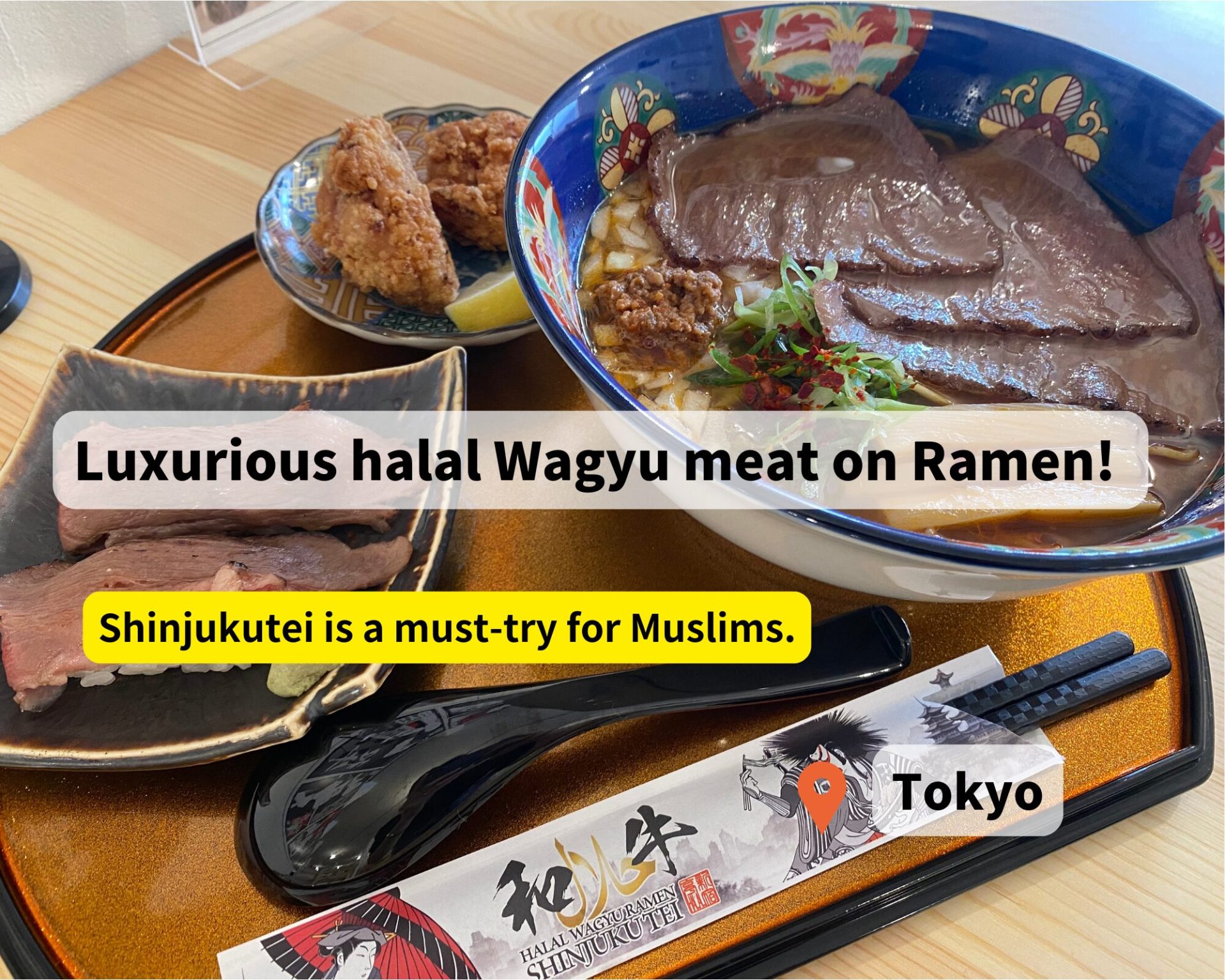 Luxurious halal meat on Ramen! Shinjukutei is a must-try for Muslims ...