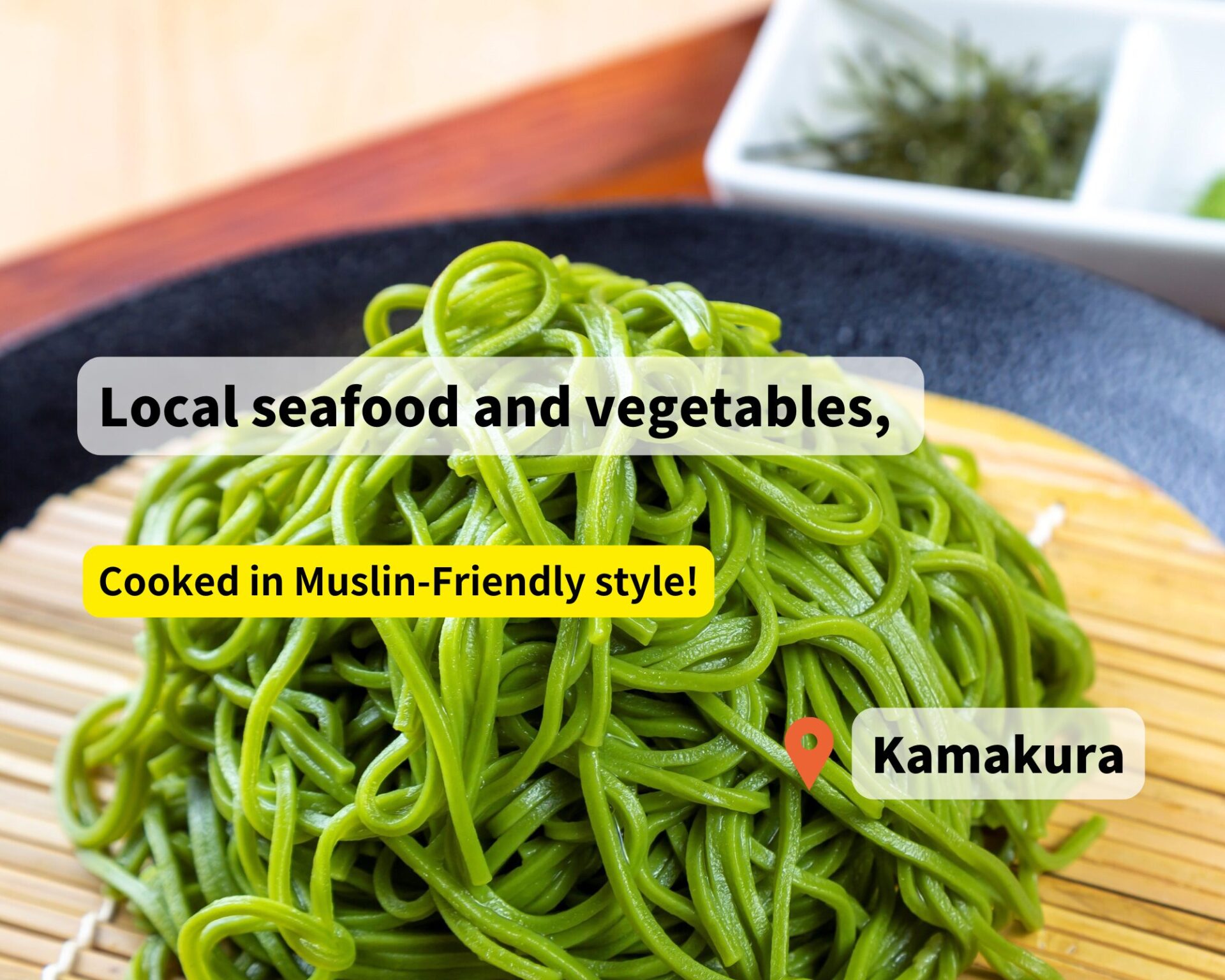 Local seafood and vegetables, cooked in Muslin-Friendly style! Kamakura ...
