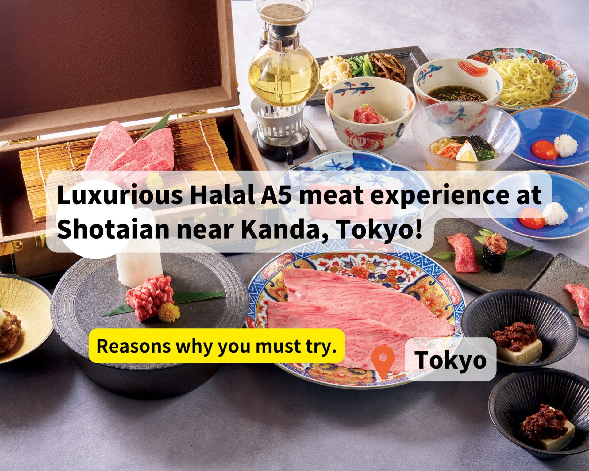 Luxurious Halal A5 meat experience at Shotaian near Kanda, Tokyo ...