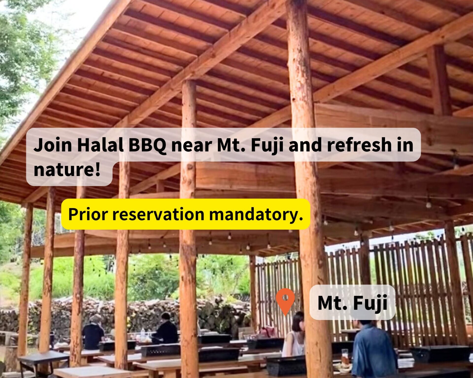 Join Halal BBQ near Mt. Fuji and refresh in nature! Prior reservation ...